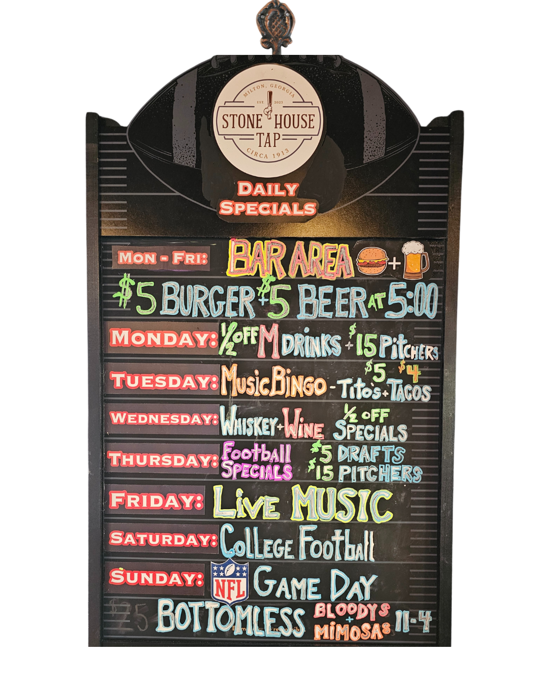 Daily-Specials – Stone House Tap